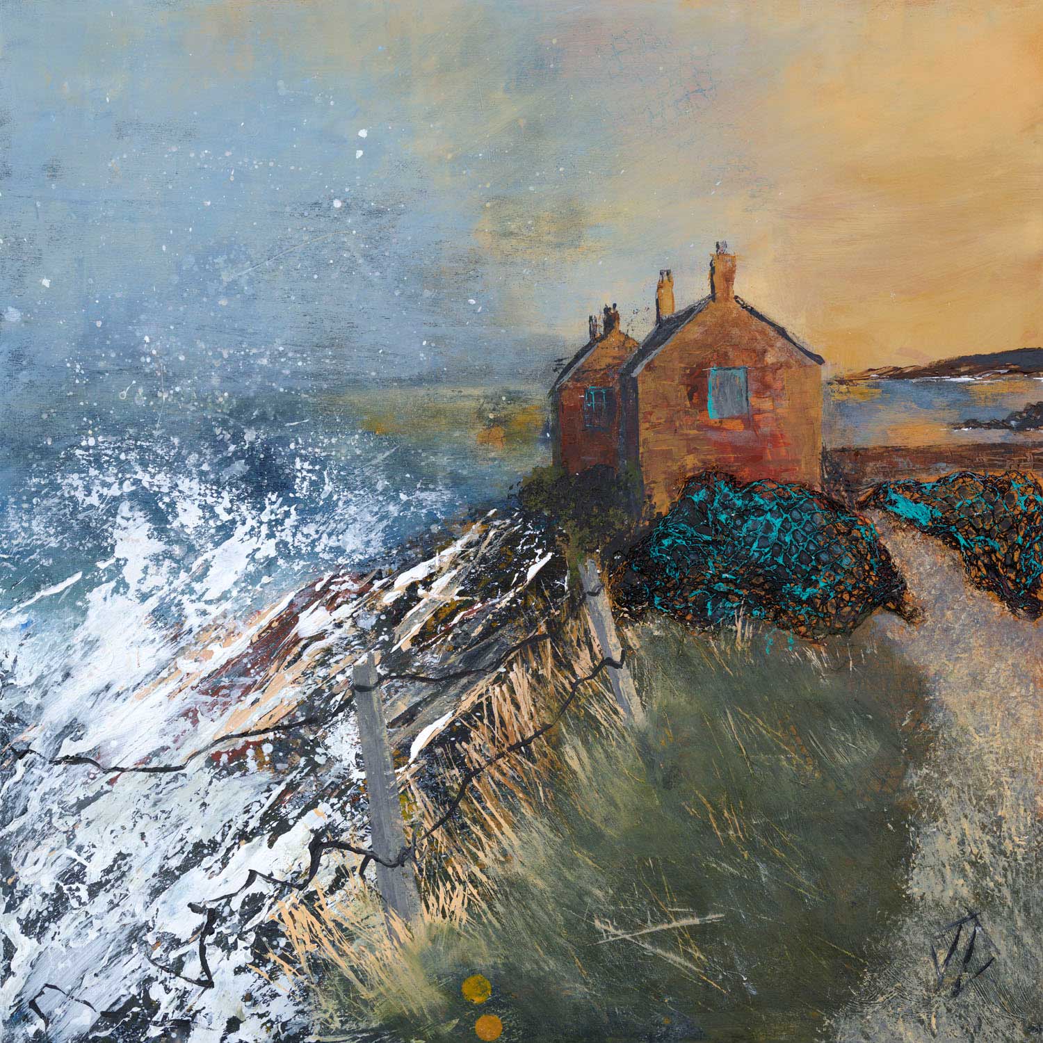 Julia Collins | Mixed media and oil and cold wax | Sawley | Nidd Art Trail